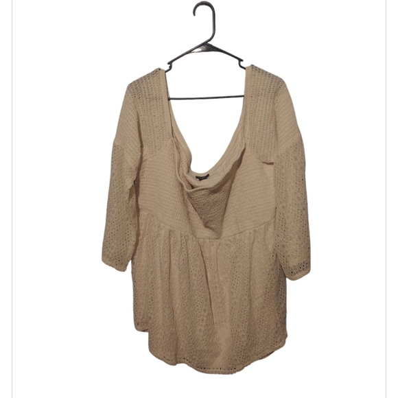 torrid | Tops | Nwt Torrid Babydoll Milkmaid Top 4 Lace White ...